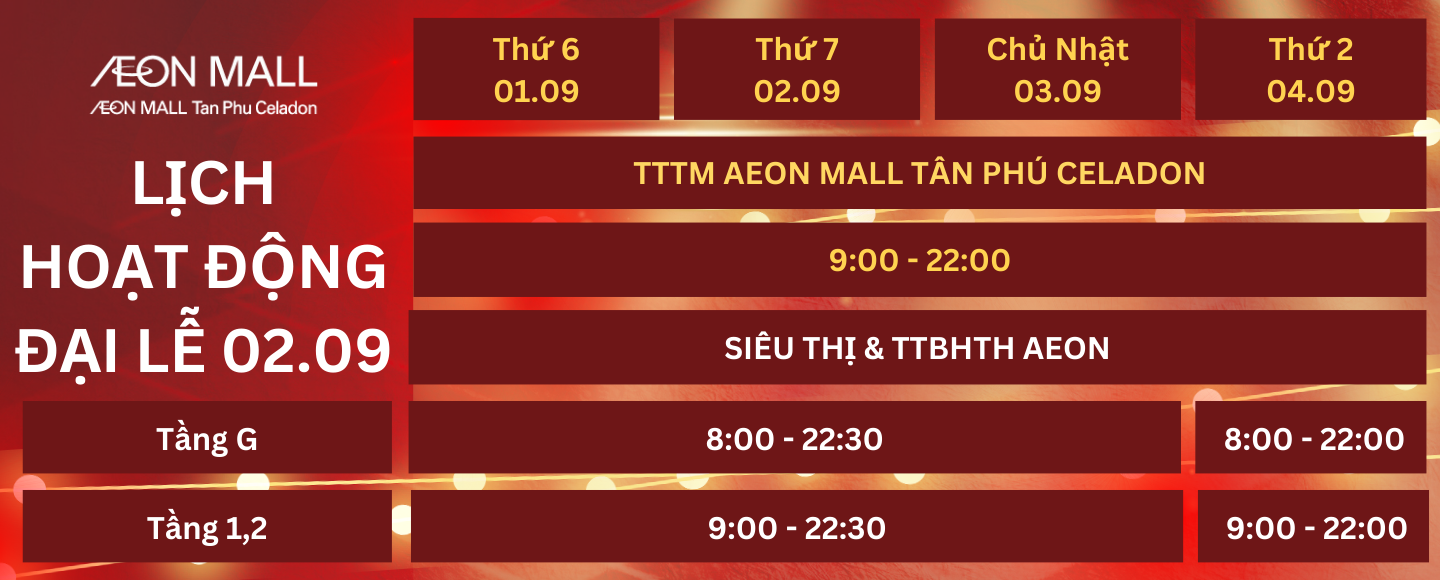 AEON MALL Tân Phú Celadon – Điểm vui chơi và mua sắm tuyệt vời cho gia ...